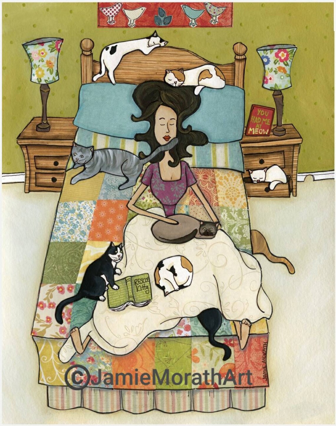 Rescue Kitties, Cat Wall Art - Etsy