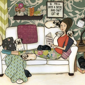 The Pug Book, Art Print - Etsy