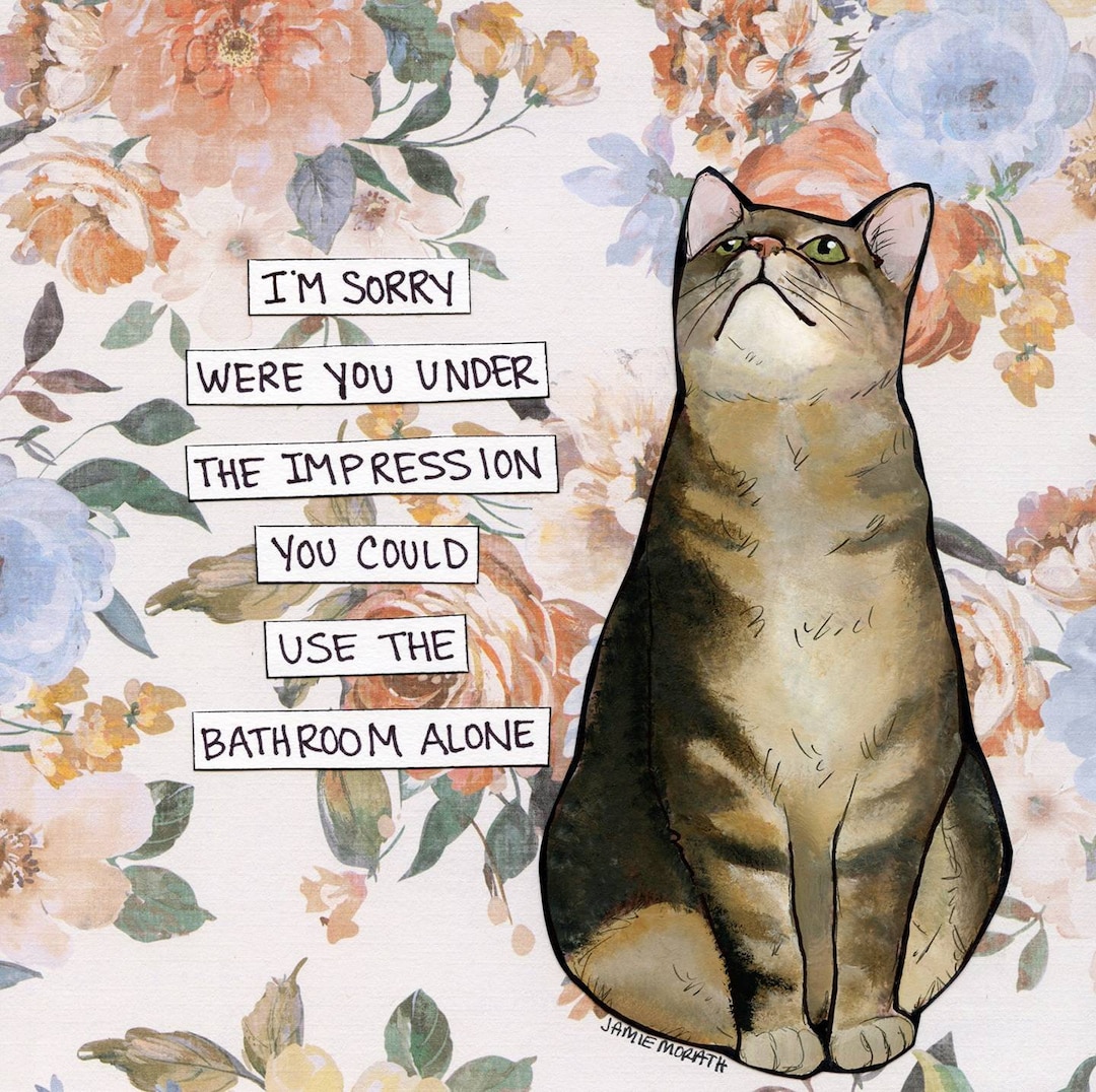 Under the Impression Cat Wall Art Print - Etsy