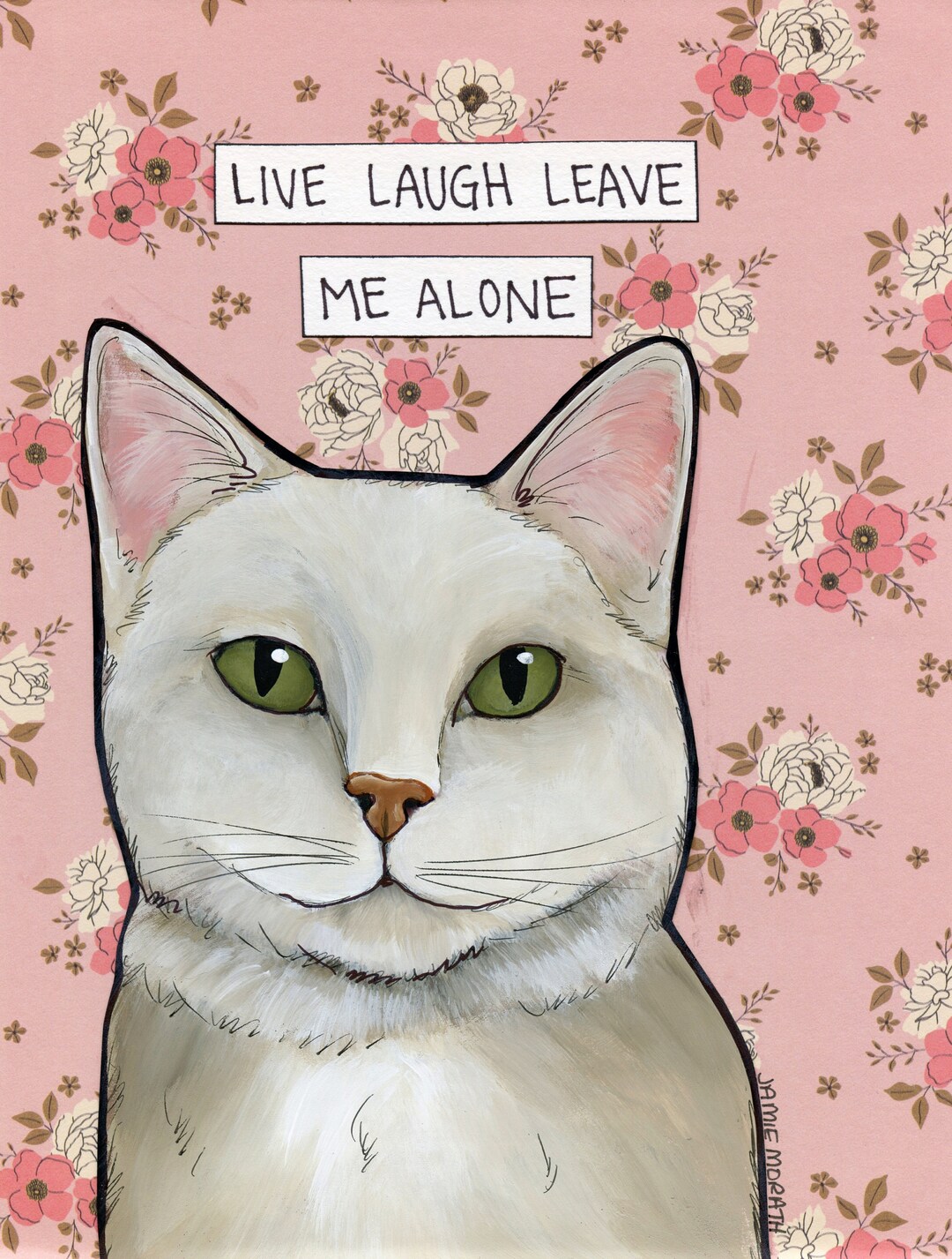 Leave Me Alone, Cat Wall Art Print Gifts - Etsy