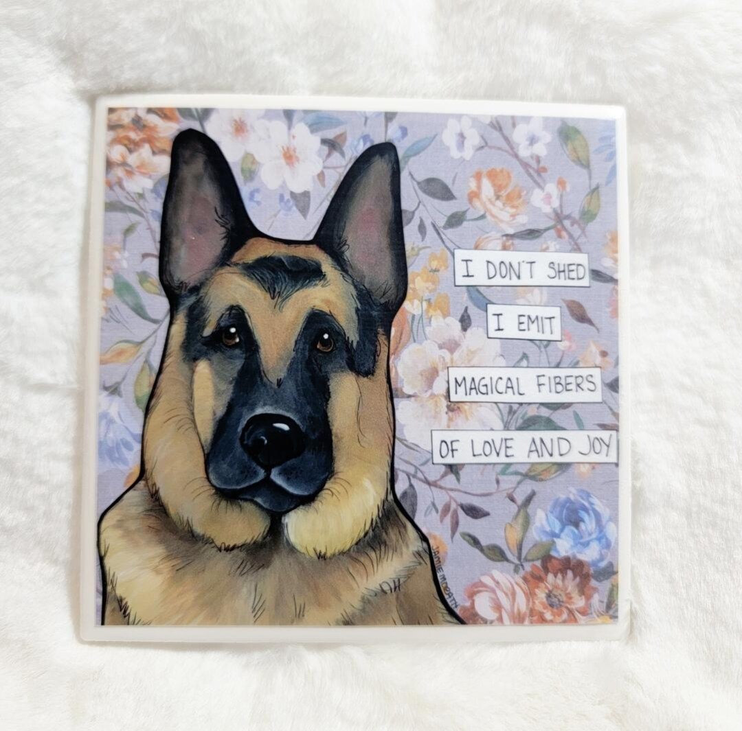 Magical Fibers, German Shepherd Dog Decorative Coaster Tile - Etsy