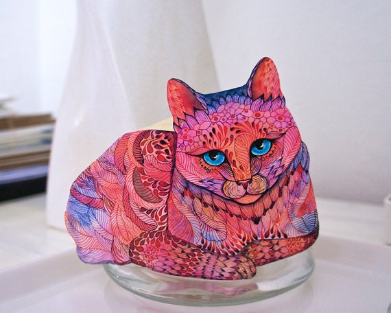 Sunset cat sticker macbook decal cat decals cat lover gift | Etsy