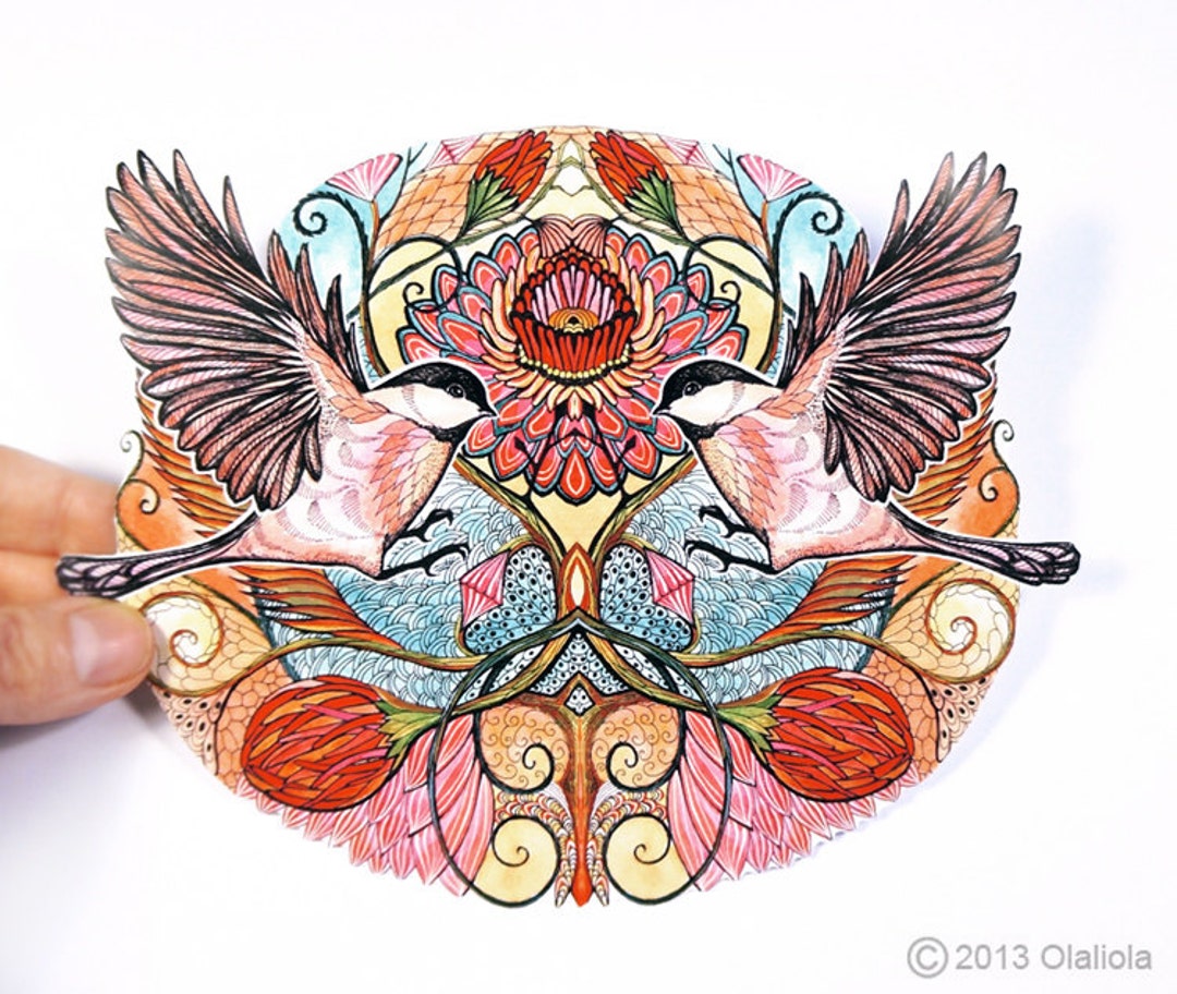 Chickadee Art, Bird Stickers, Chickadee Decor, Patterned Stickers - Etsy