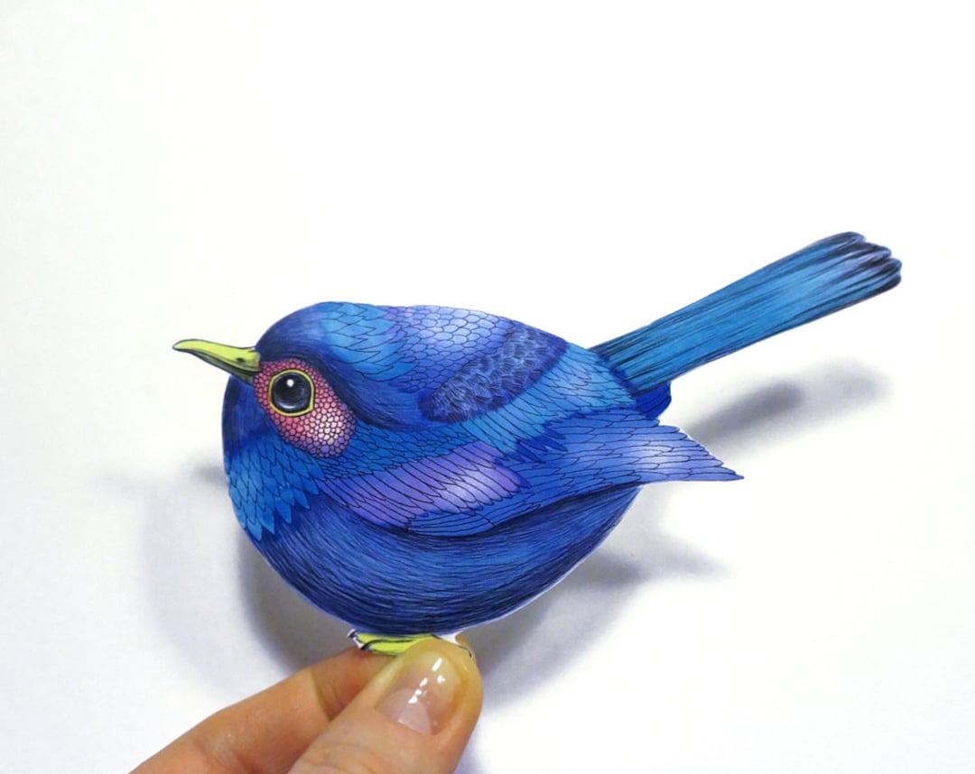 Blue Bird Sticker 100% Waterproof Vinyl Label. - Etsy