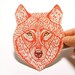 Red Wolf Face Wild Animal Sticker 100% Waterproof Vinyl Label. - Etsy