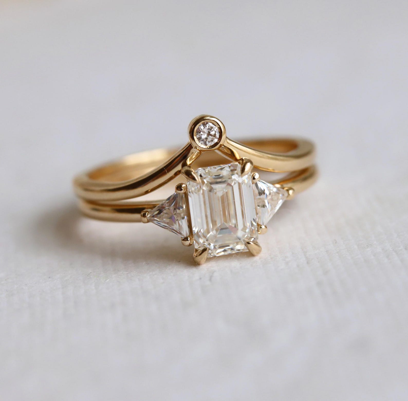 Alexis | 1 Ct. Emerald Cut Lab Grown Diamond Engagement Ring: Three ...
