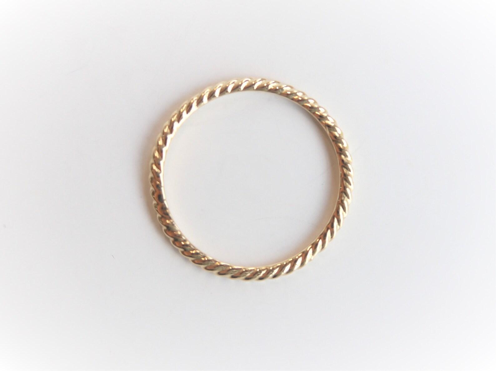 1.3 Mm Rope Band 14K Gold Skinny Rope Band 1.3 Mm Twisted - Etsy