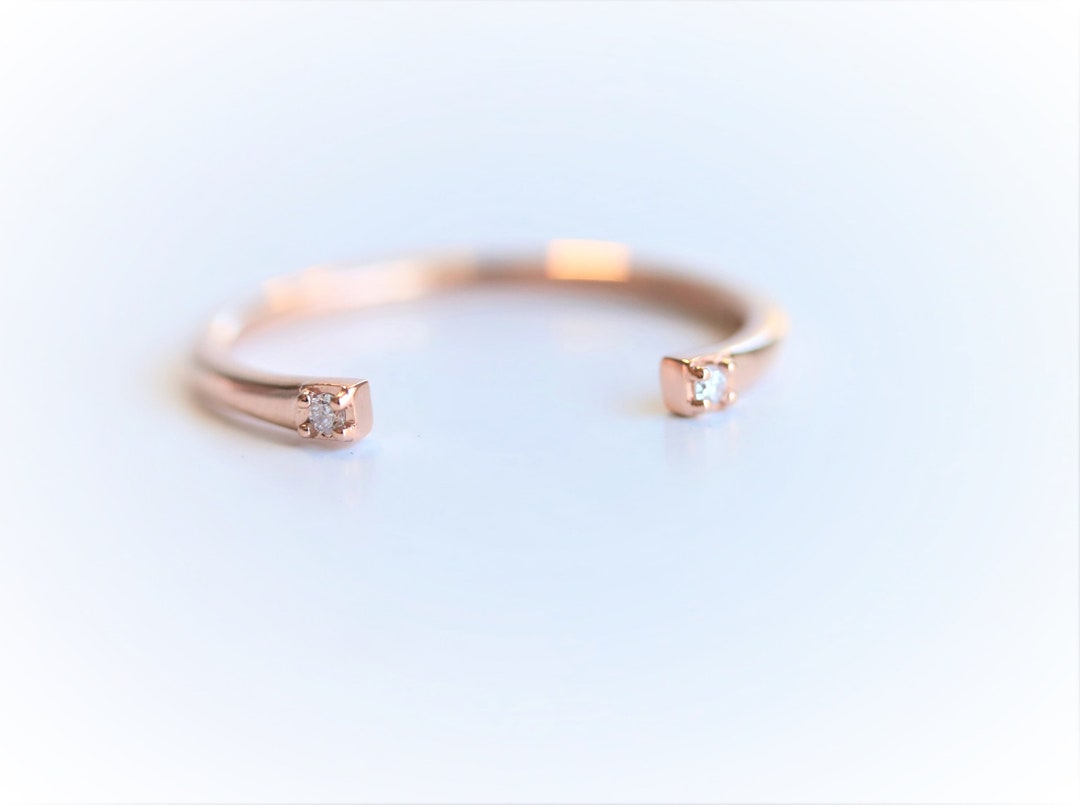 Jasmine Open Band - 14K Gold Diamond Open Band | A Matching Band for ...