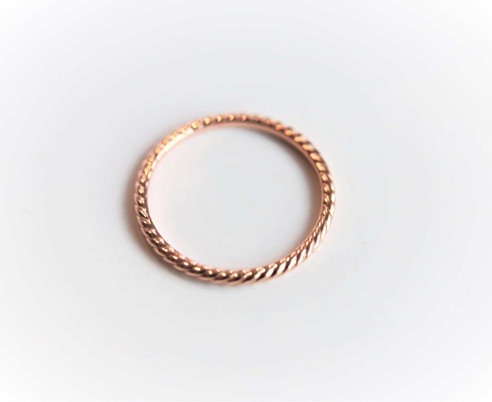 1.3 Mm Rope Band 14K Gold Skinny Rope Band 1.3 Mm Twisted - Etsy