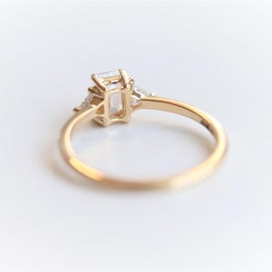 Alexis | 0.7 Ct. Emerald Cut Lab Grown Diamond Three-stone Ring ...