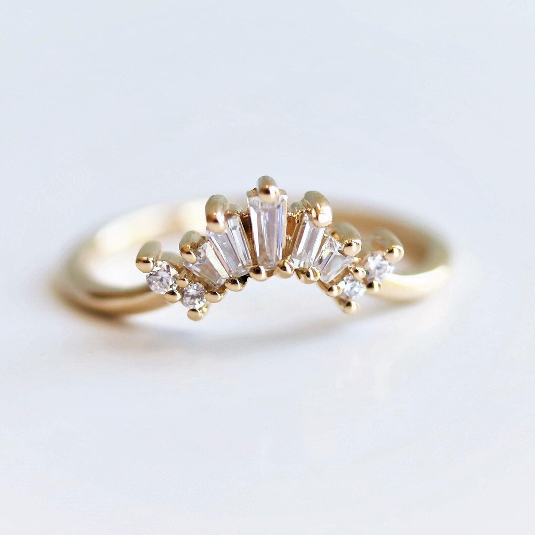 Empress Crown No.1 (curve Band) | Vintage Art Deco Inspired 14K Gold ...