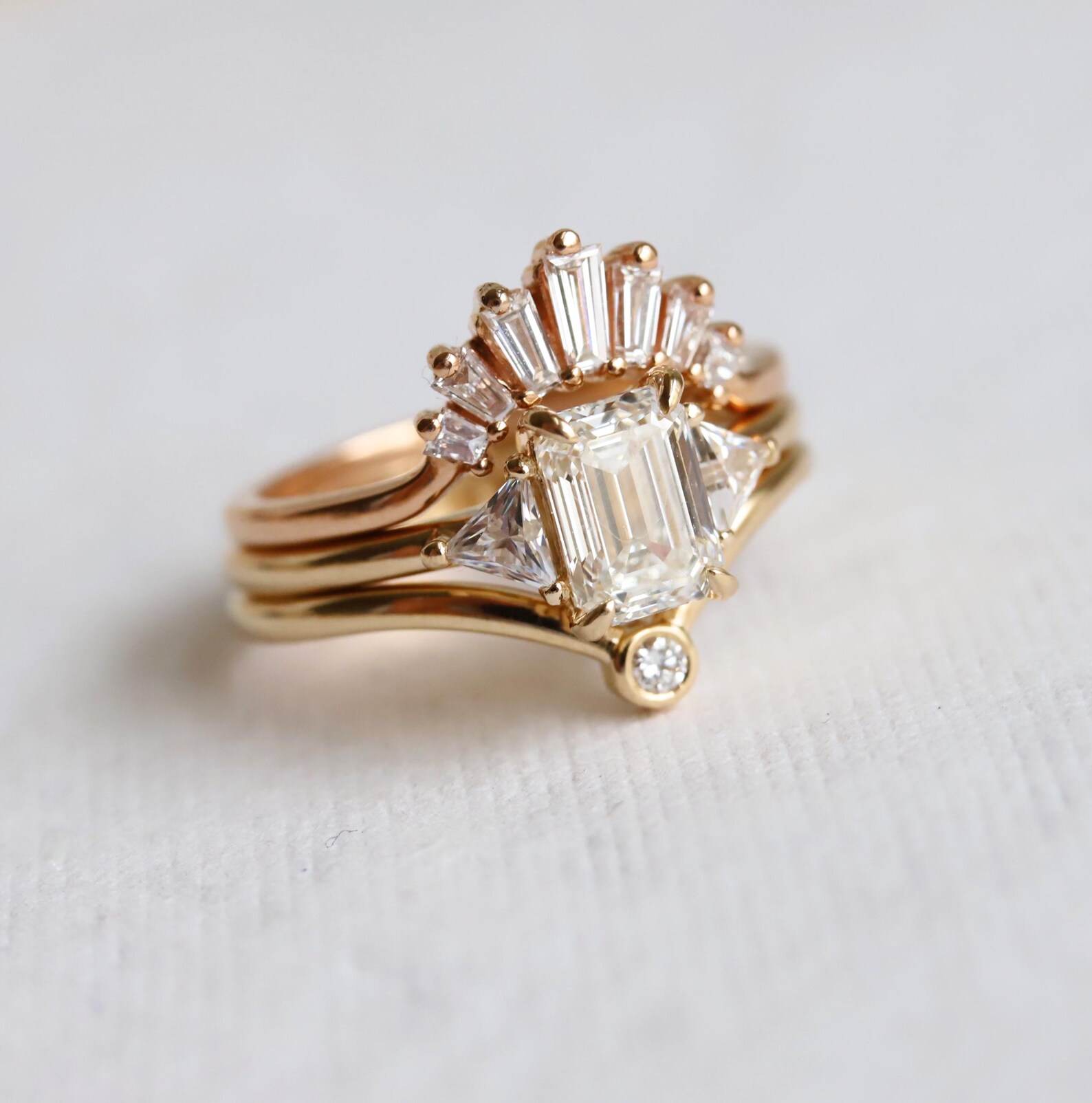Alexis | 1 Ct. Emerald Cut Lab Grown Diamond Engagement Ring: Three ...