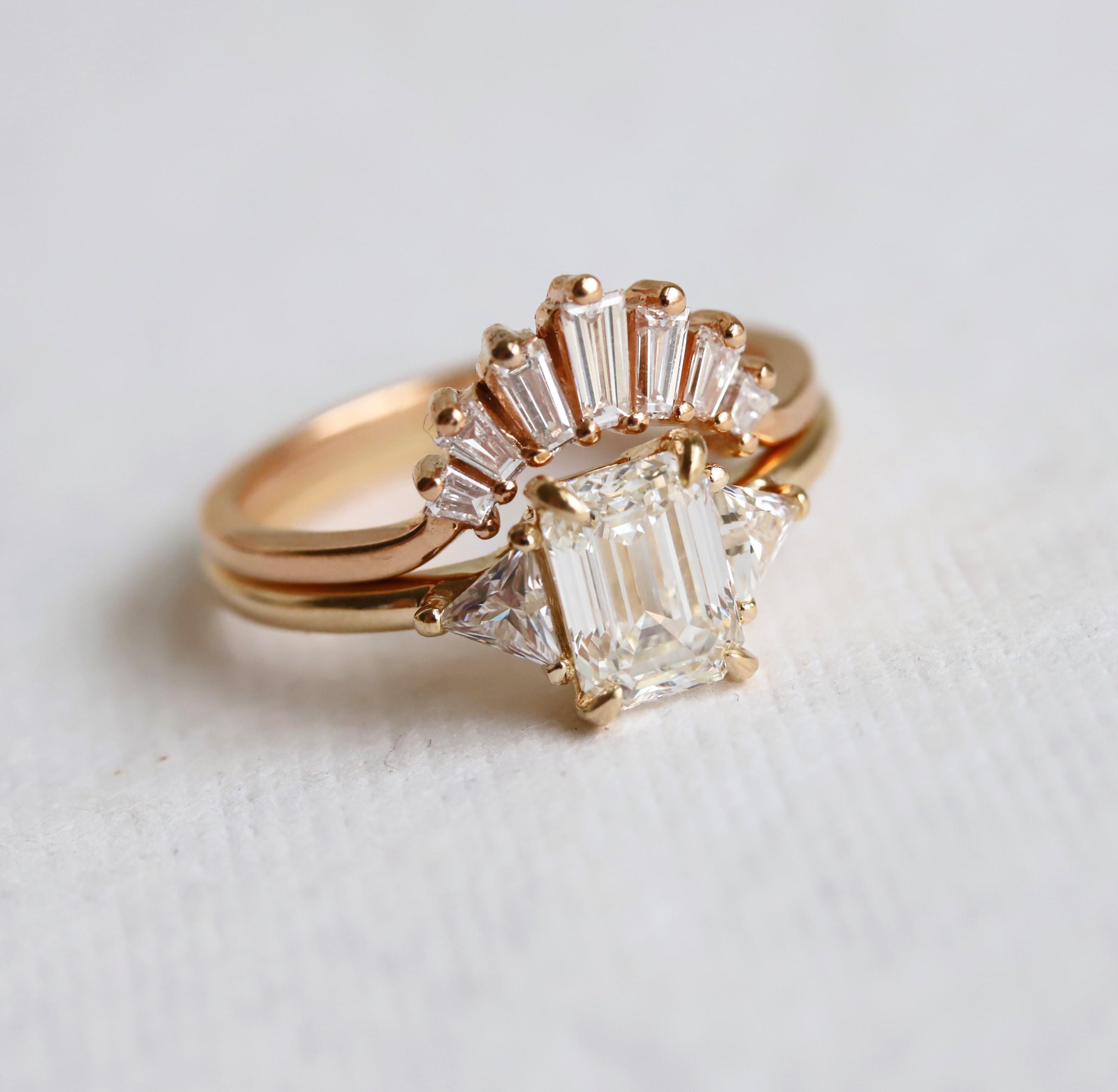 Alexis | 1 Ct. Emerald Cut Lab Grown Diamond Engagement Ring: Three ...