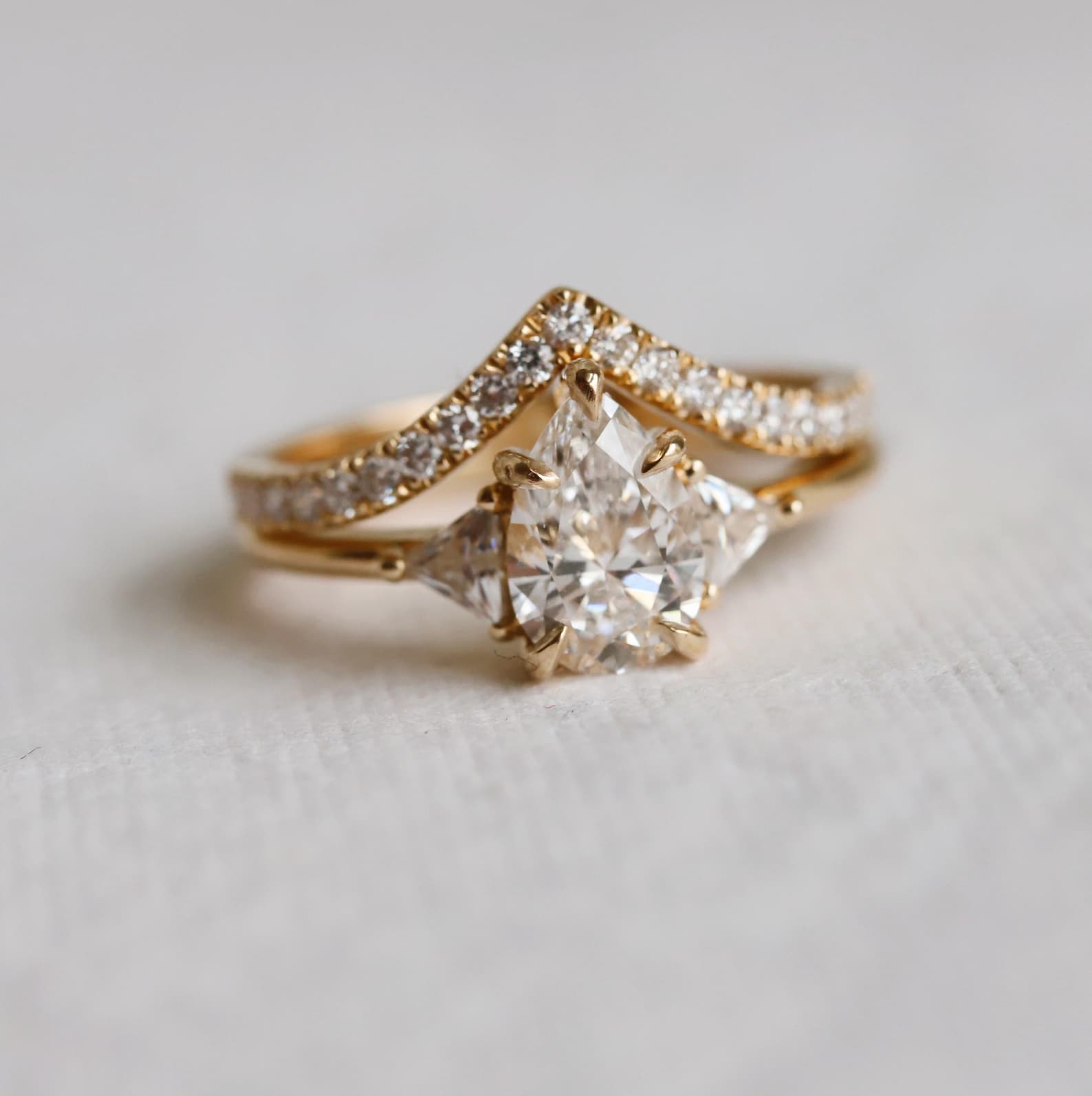 Alexis | 1 Ct. Pear Lab Grown Diamond Engagement Ring: Three-stone ...