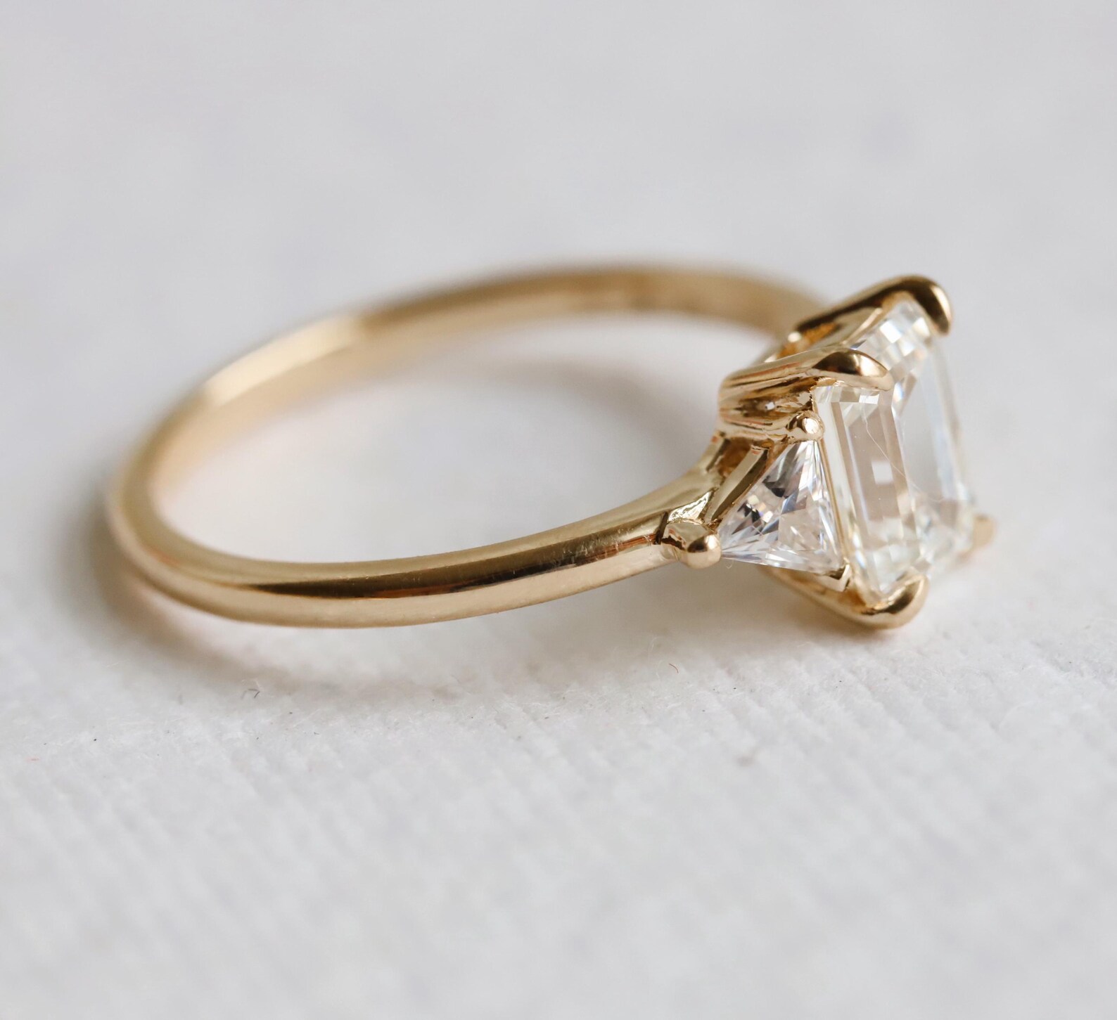 Alexis | 1 Ct. Emerald Cut Lab Grown Diamond Engagement Ring: Three ...