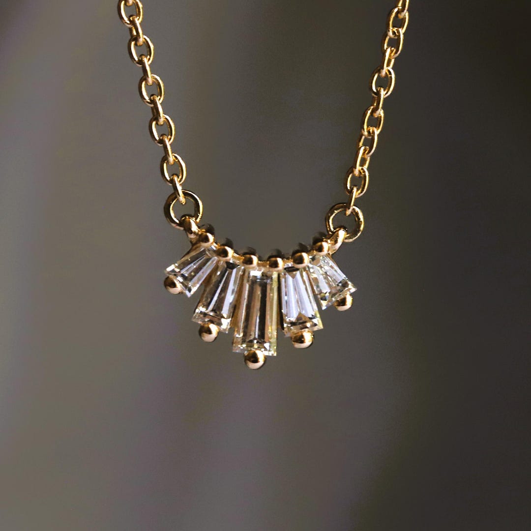 Empress Diamond Crown Necklace: Art Deco Cluster Pendant - Etsy
