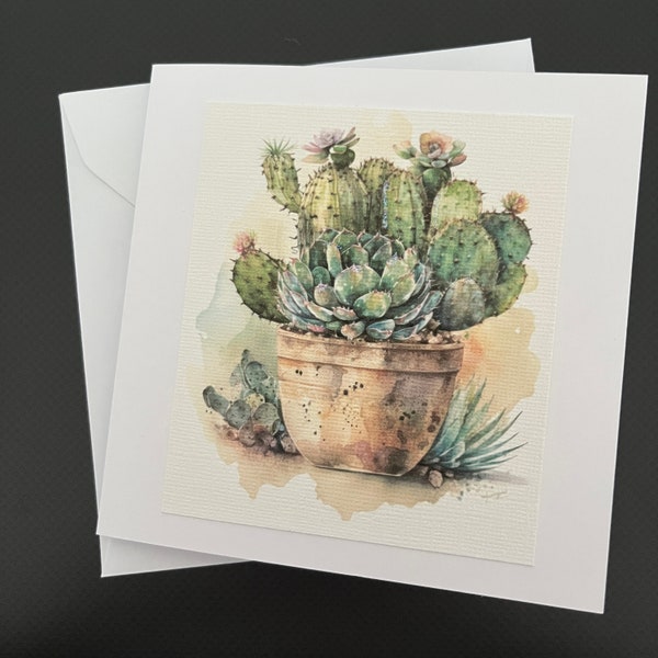 Cactus Greeting Card - Etsy