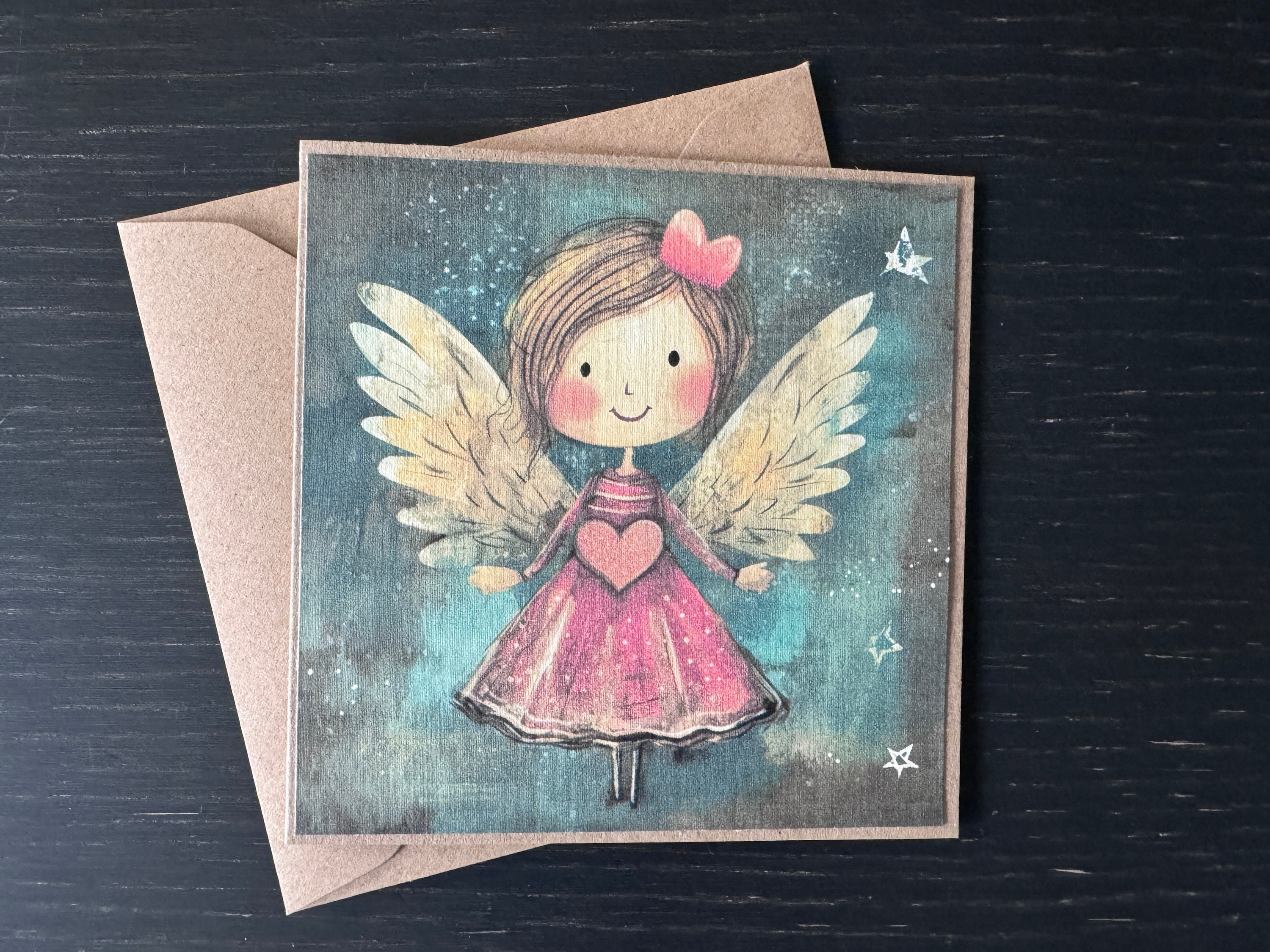 Whimsical Angel Card - Etsy