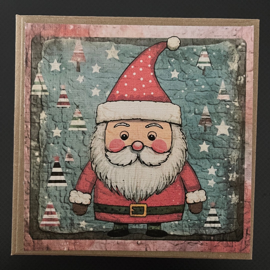 Whimsical Father Christmas Card - Etsy
