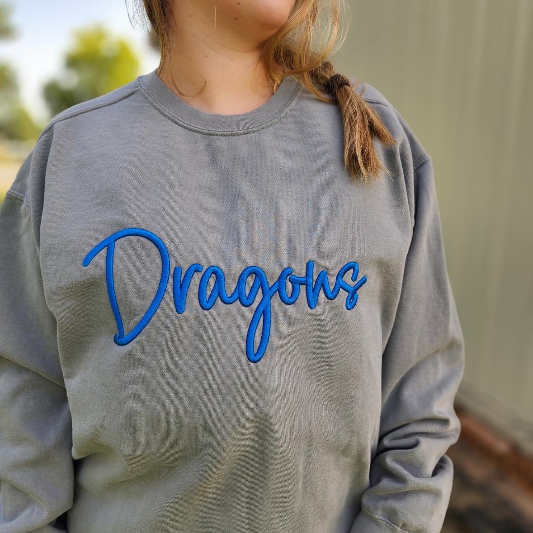 Custom| Embroidered| 3D| Puff| Team Name| Comfort Colors| Sweatshirt - Etsy