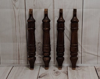 Set of 6 Salvaged Wood Spindles / Wood Turnings - Etsy