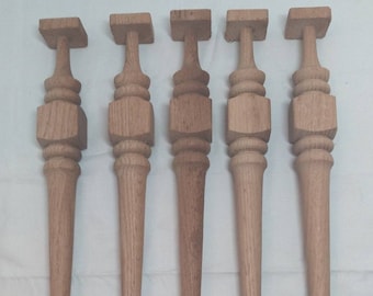 Set of 6 Salvaged Wood Spindles / Wood Turnings - Etsy