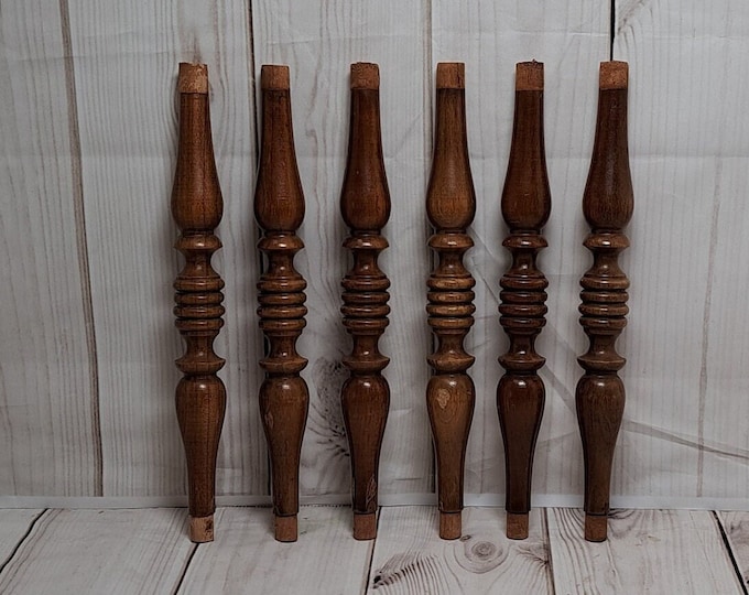 Set of 6 Salvaged Wood Spindles / Wood Turnings - Etsy