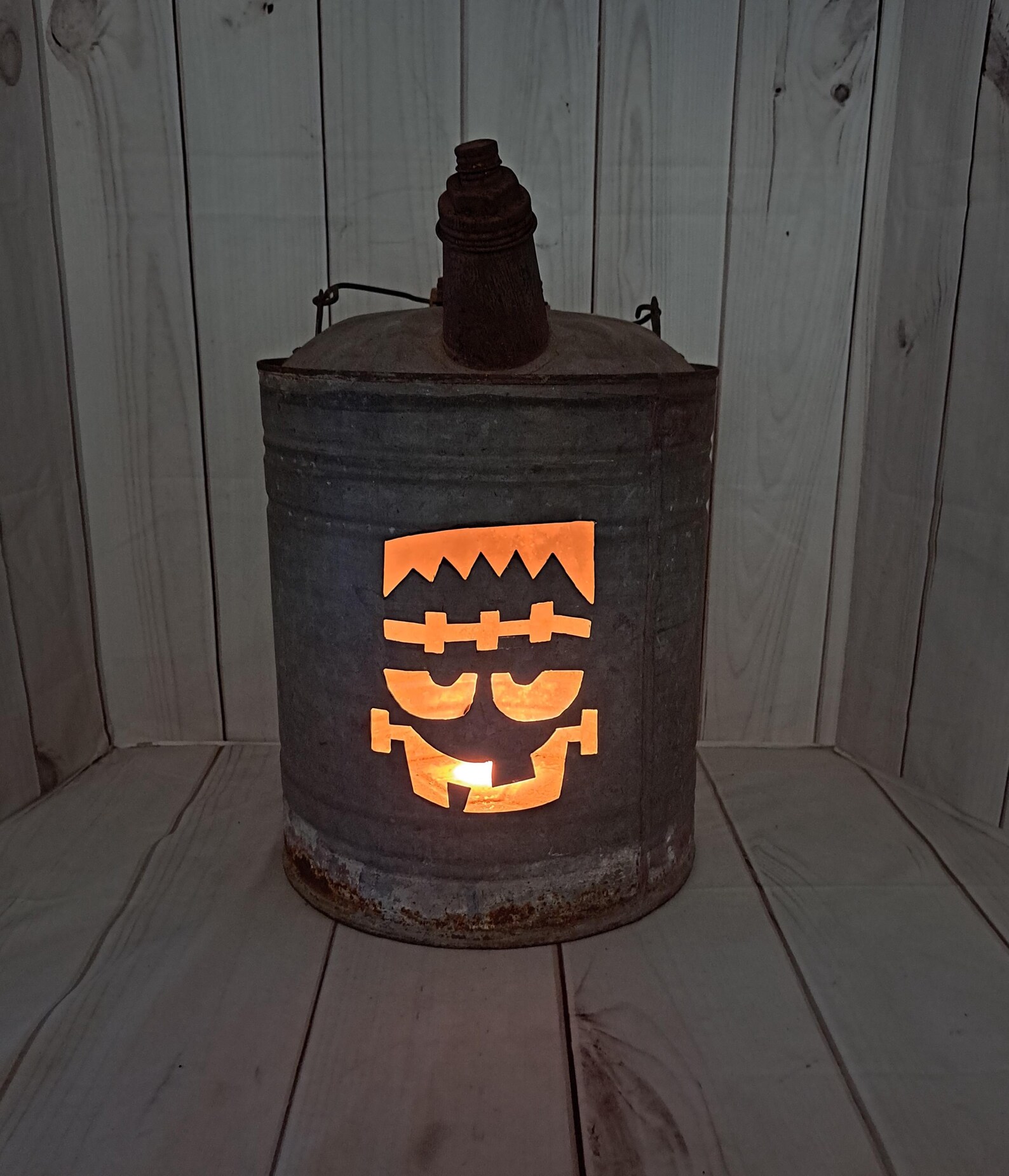 Vintage Fuel Can Jack-o-lantern /gas Can Jack O Lantern/ Halloween ...