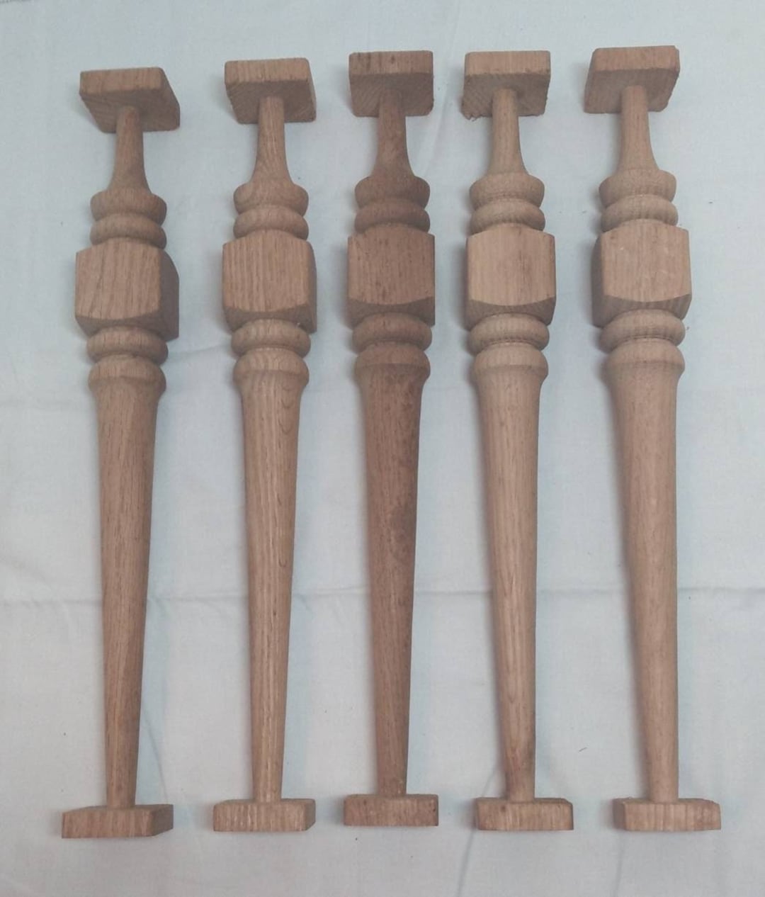 Set of 5 Unfinished Raw Wood Spindles | Wood Turnings - Etsy