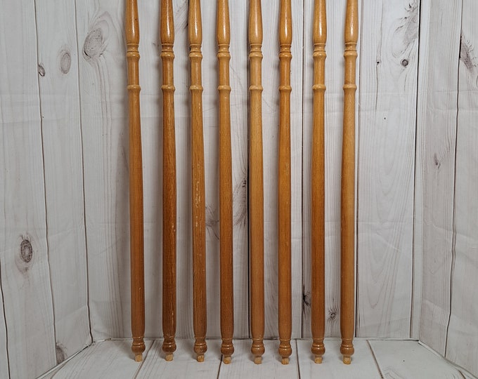 Set of 8 Salvaged Wood Spindles / Wood Turnings - Etsy