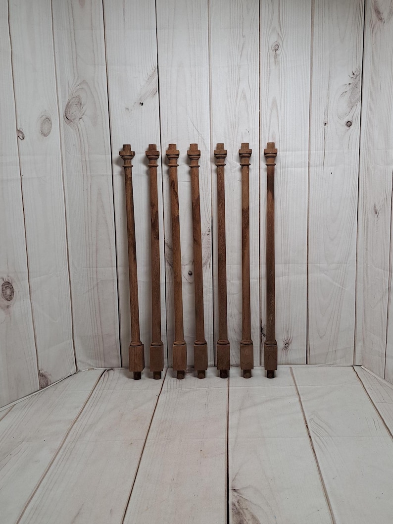 Set of 7 Unfinished Raw Wood Spindles / Wood Turnings - Etsy
