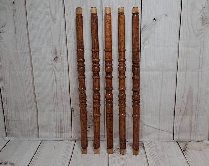 Set of 5 Salvaged Wood Spindles 14 Inch Long / Wood Turnings - Etsy