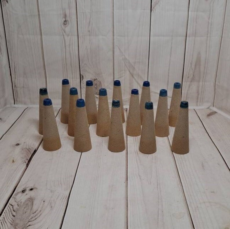 Fifteen 15 Used Vintage Cardboard Thread / Yarn Cones / Vintage ...