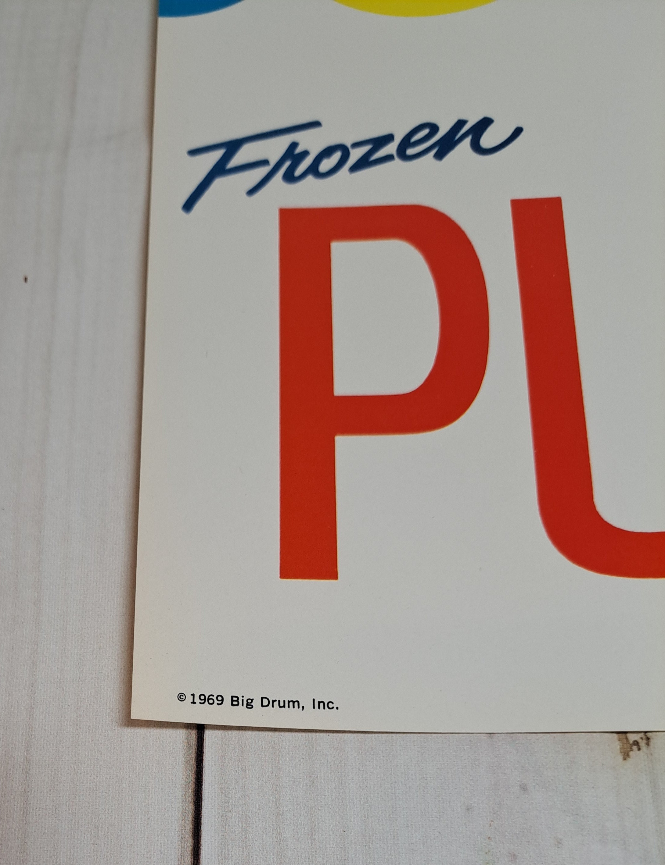 Vintage NOS 1969 Big Drum Frozen Push up Advertisement Old & - Etsy