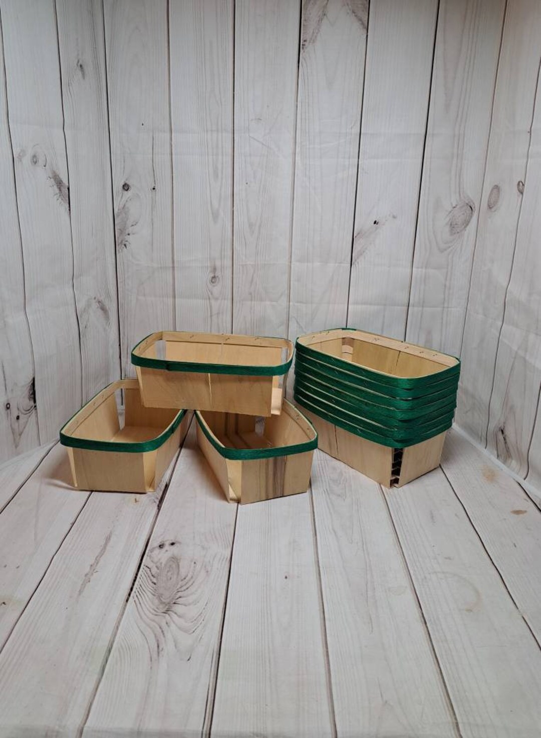 Vintage Berry Baskets Set of 10 /vintage Wood Splint Farm Baskets - Etsy