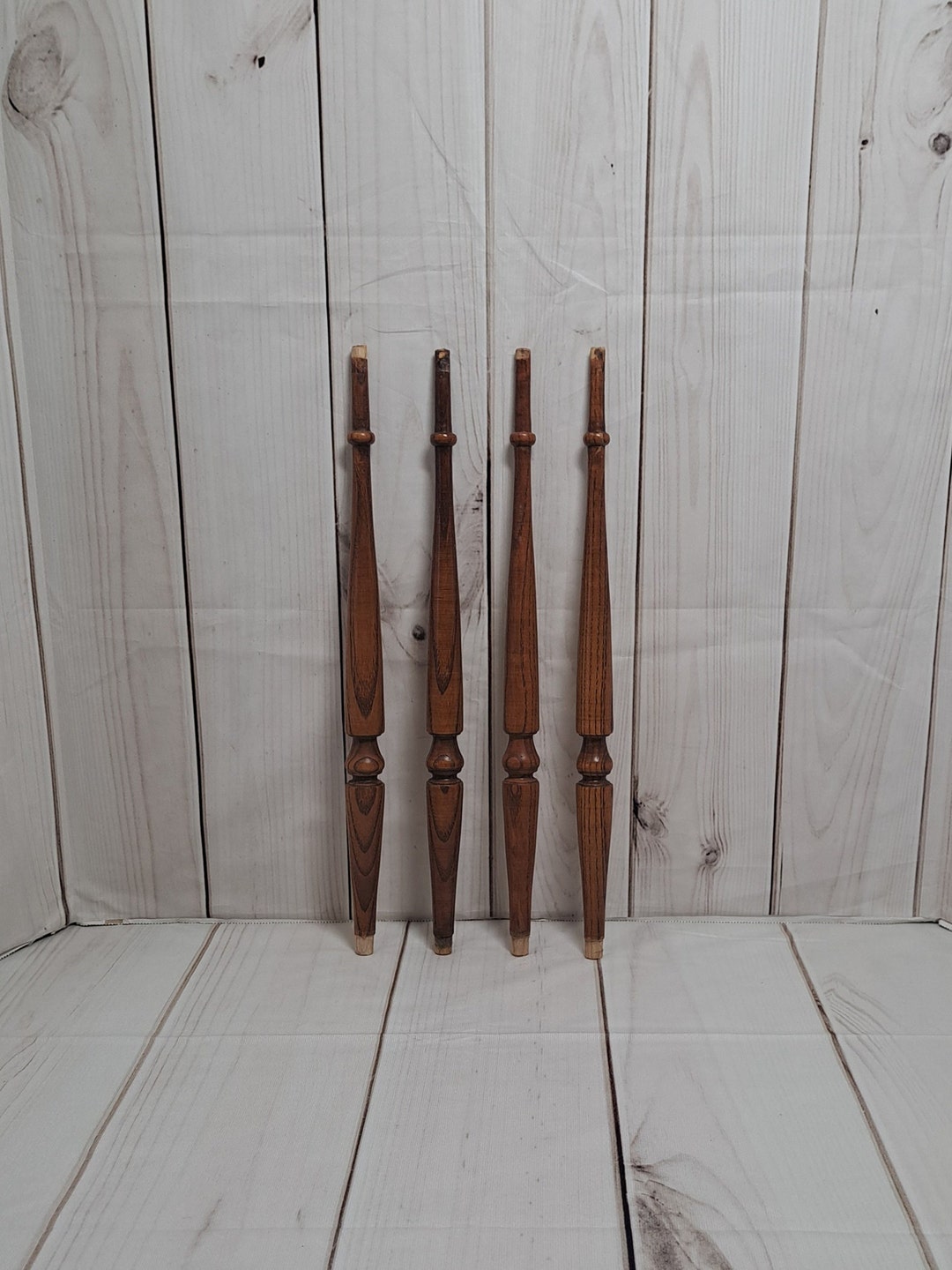 Set of 4 Salvaged Wood Spindles 14.75 Inch Long / Wood Turnings - Etsy