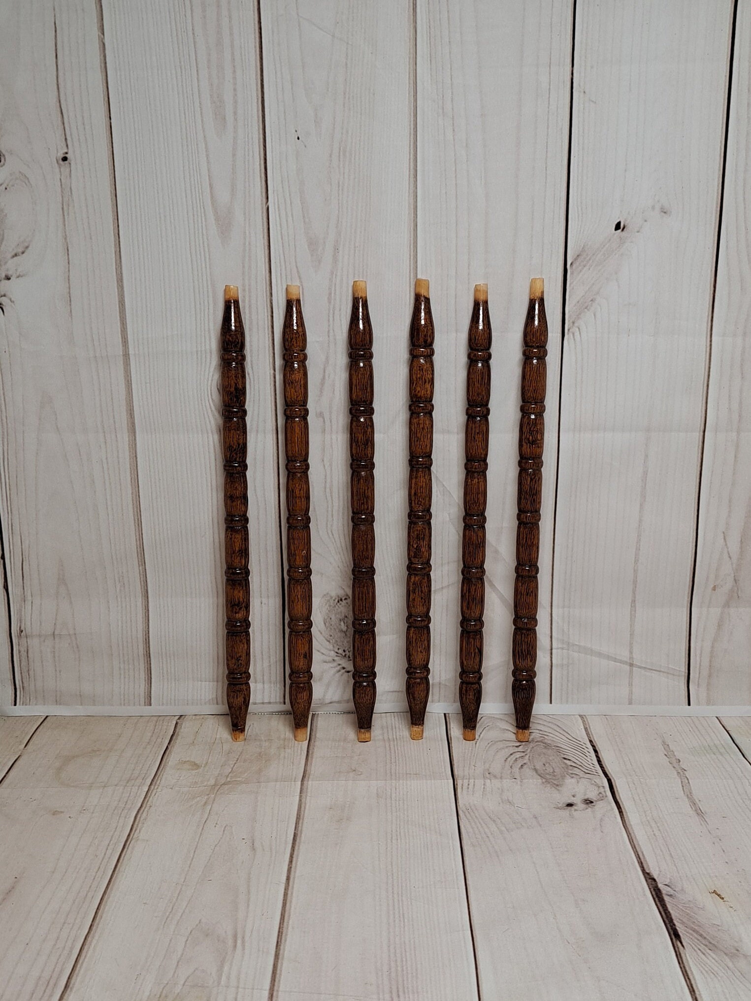 Set of 6 Salvaged Wood Spindles / Wood Turnings - Etsy