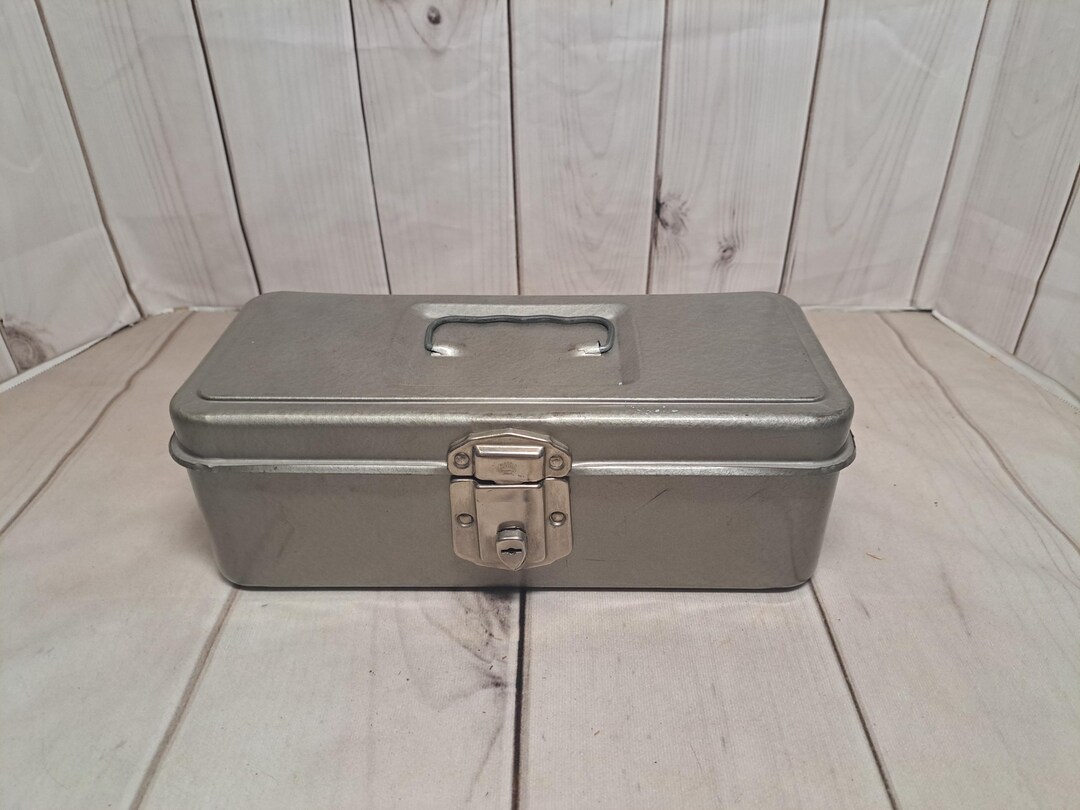 Vintage Tool Box Gray Color - Etsy