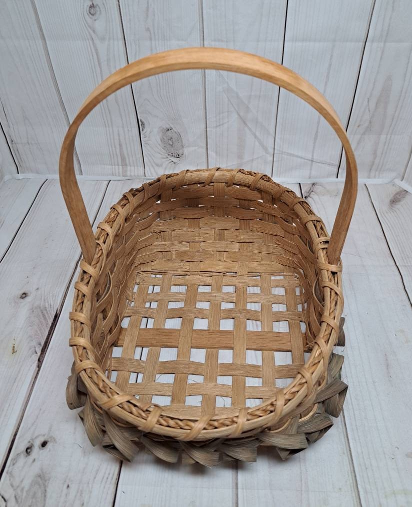 Splint Wood Basket/ Rustic Splint Wood Basket / Antique Splint - Etsy