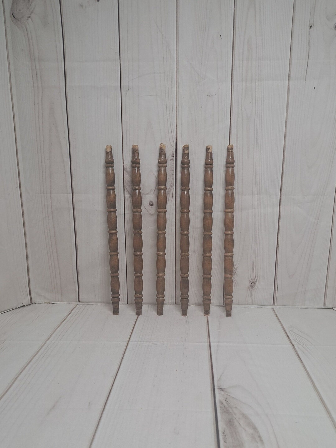 Set of 6 Salvaged Wood Spindles / Wood Turnings - Etsy