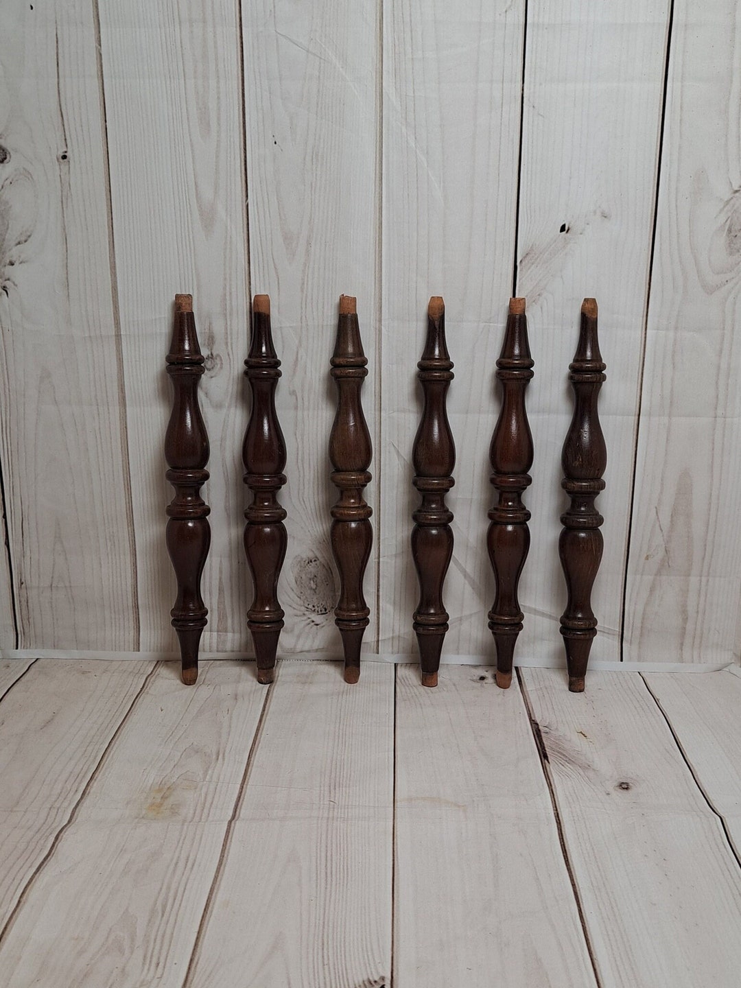 Set of 6 Salvaged Wood Spindles / Wood Turnings - Etsy