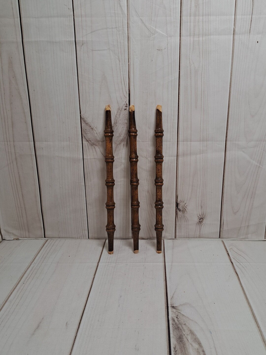 Set of 3 Salvaged Wood Spindles / Wood Turnings - Etsy