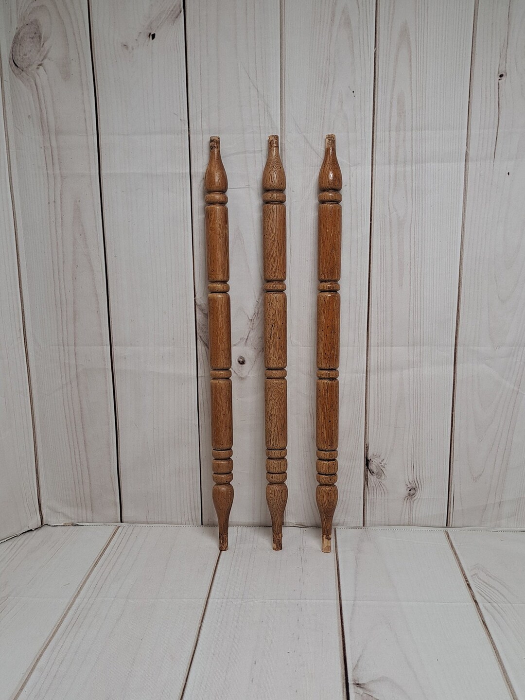 Set of 3 Salvaged Wood Spindles / Wood Turnings - Etsy