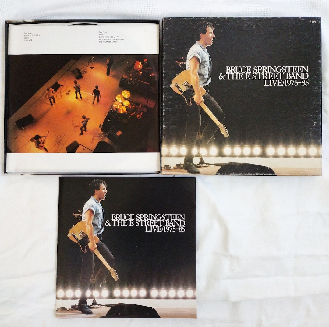 Vintage Bruce Springsteen Live 1975-85 (1986) Box 5-LP Vinyl + Book ...