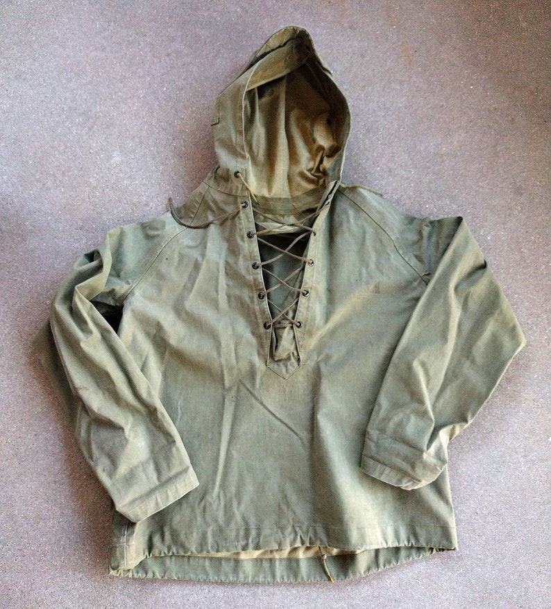 World War II Navy Foul Weather Deck Parka Waxed Cotton Army - Etsy