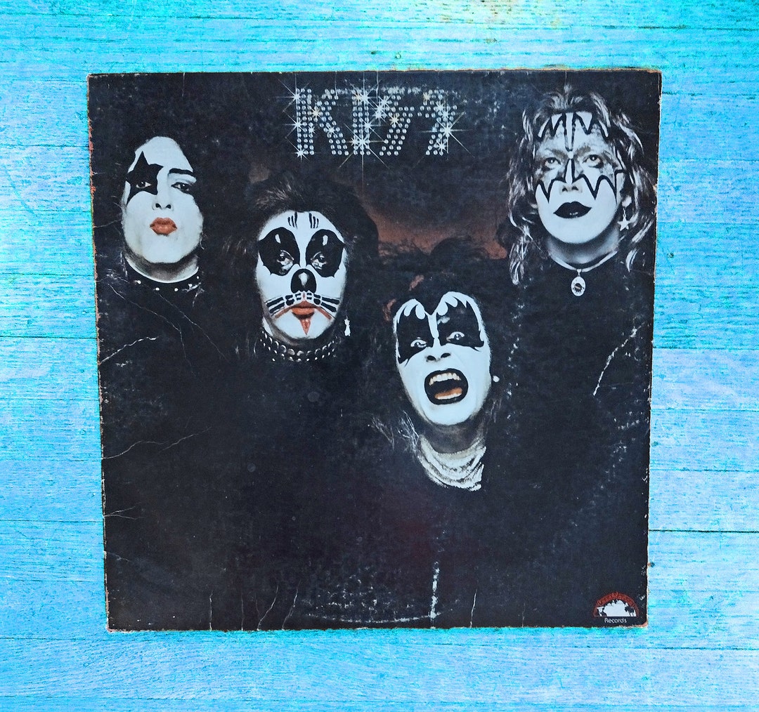 Vintage Kiss Album Self Titled Kiss Debut LP Kiss Blue Label Kissin ...