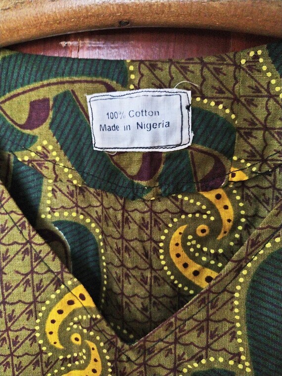 Vintage Nigerian Tunic 90s African Girls Shirt West A… - Gem