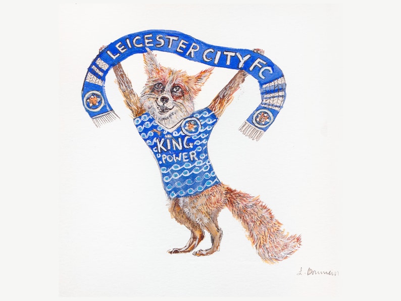Leicester City Filbert Fox Mounted Print - Etsy