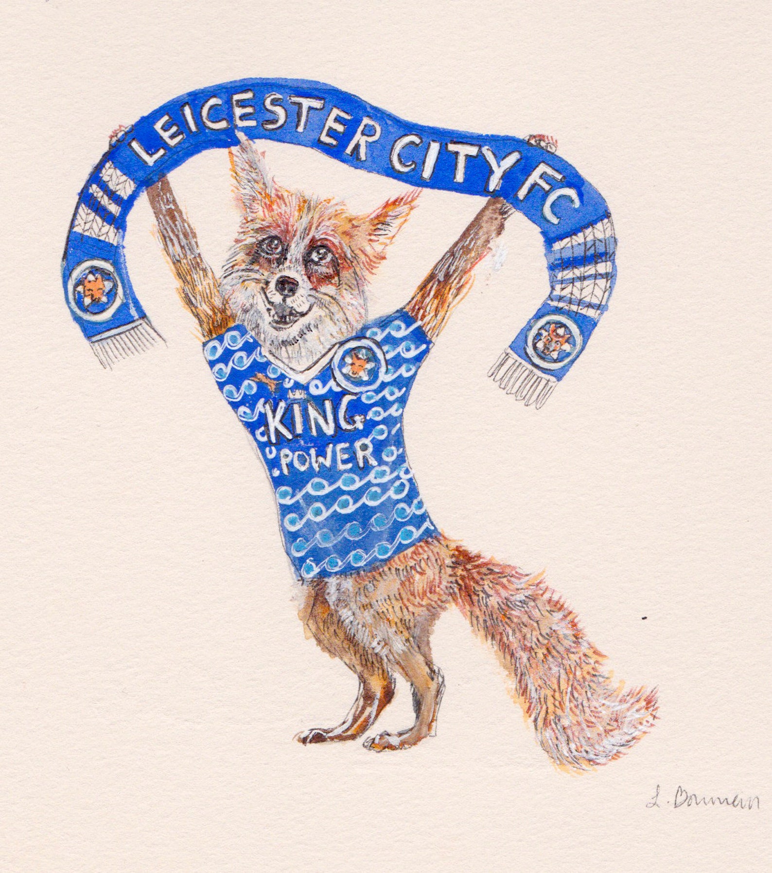 Leicester City Filbert Fox Mounted Print | Etsy