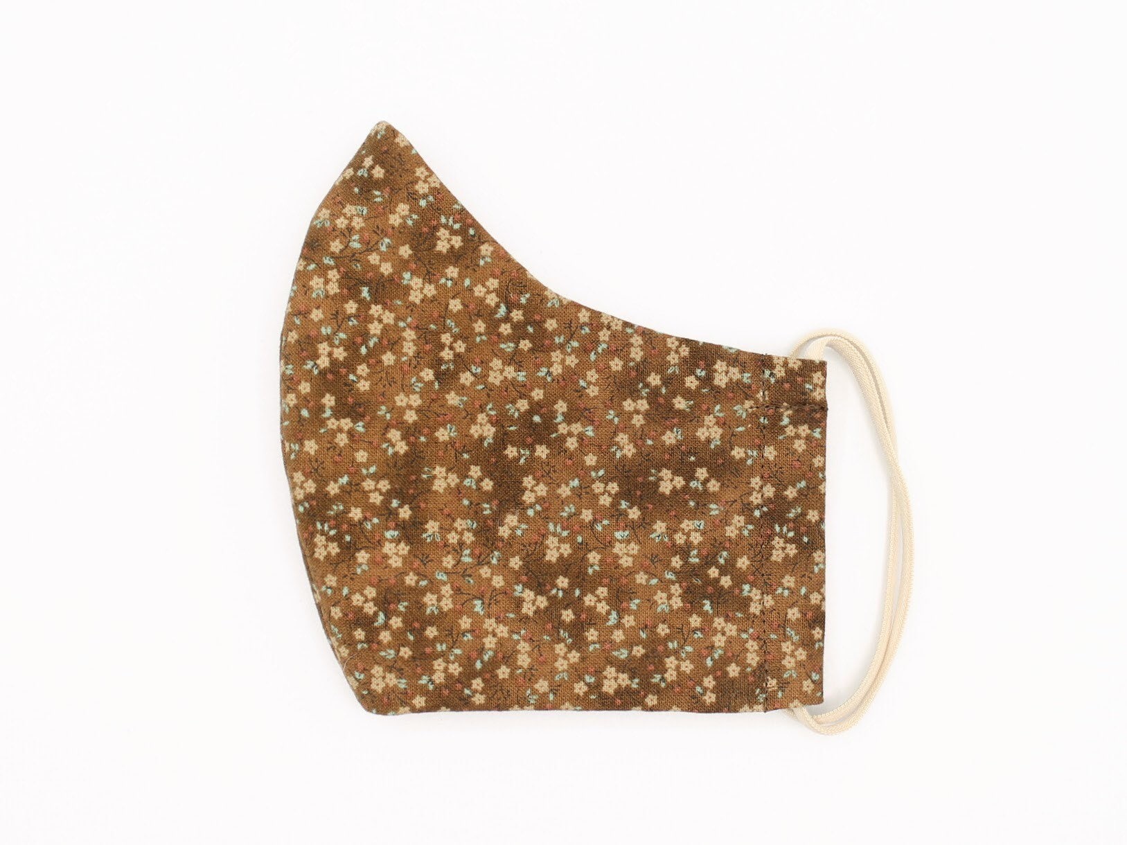 Prairie Ditsy Floral Mask in Brown/ Autumn Face Mask - Etsy